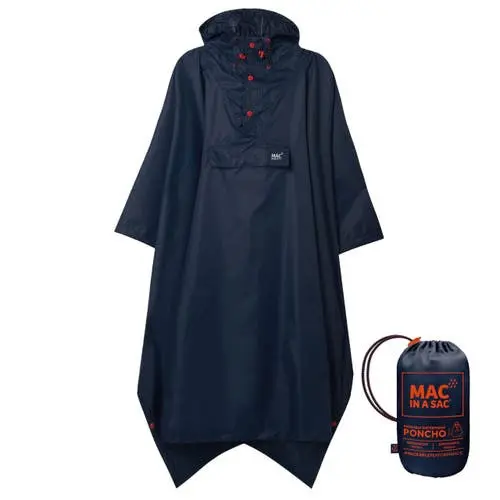 MAC IN A SAC Packable Waterproof Poncho - Navy