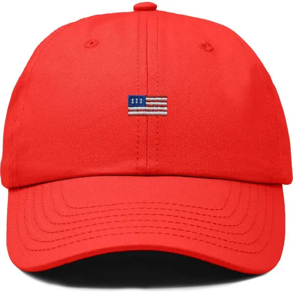 DALIX Usa Flag Dad Cap - Red