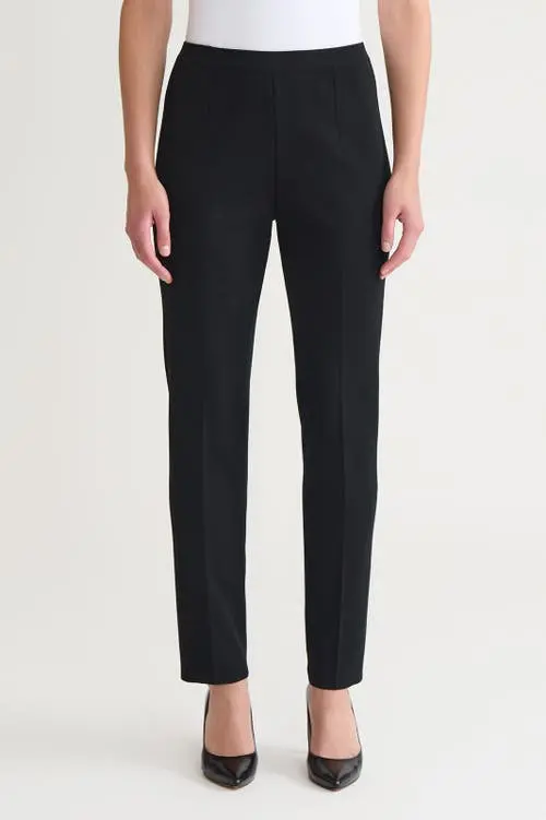 Ming Wang Straight-leg Knit Pants - Black