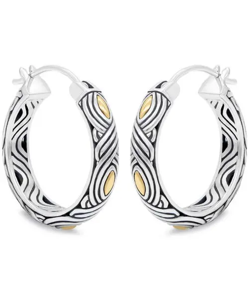 DEVATA 25mm Woven Hoop Earrings
