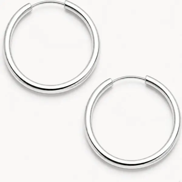 DONATELLO GIAN Sterling Endless Hoop Earrings - Silver