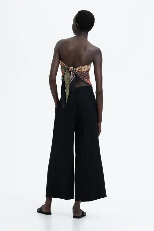 H&m Ankle-length Wide Leg Trousers