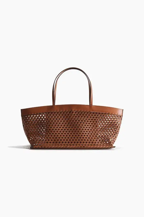 H&m Lattice-weave Shopper - Brown