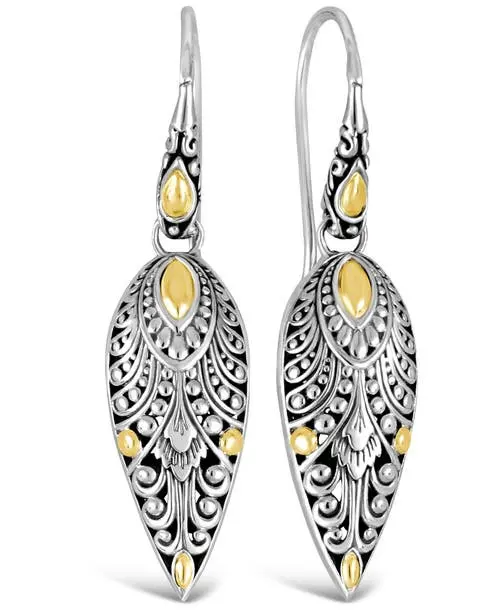 DEVATA Angel Wings Earrings In Sterling And 18k Gold - Silver