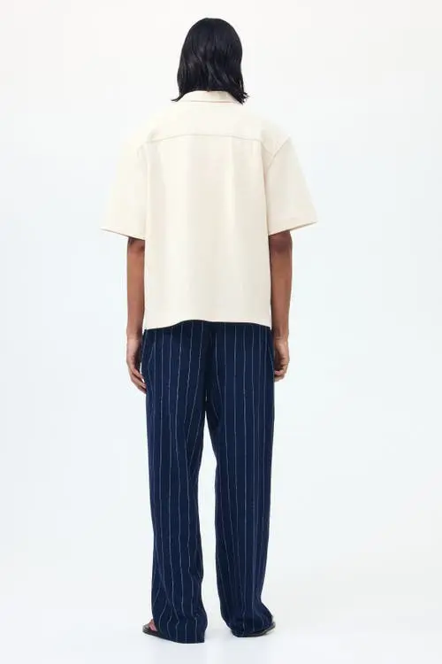 H&m Relaxed Fit Resort Shirt - Light Beige