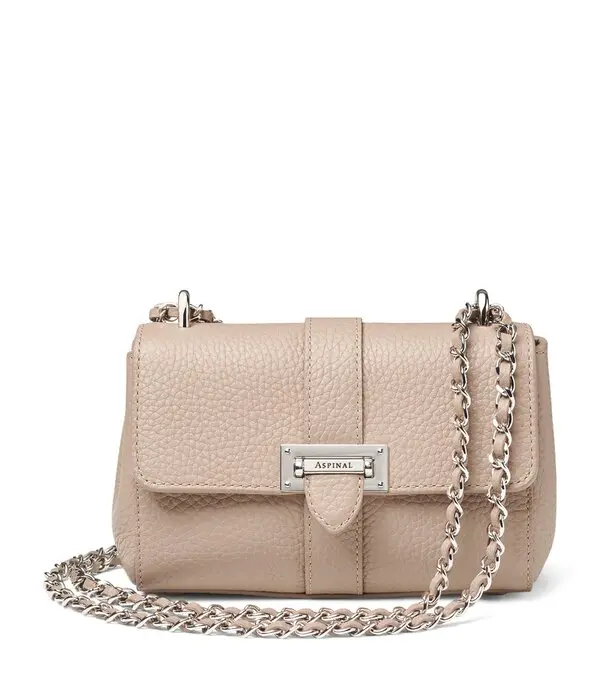 ASPINAL OF LONDON Micro Leather Lottie Cross-body Bag - Neutral