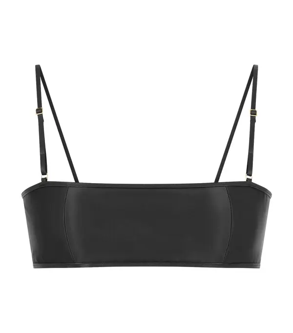 TOM FORD Satin Bandeau Bralette - Black