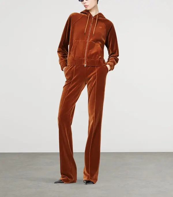 TOM FORD Velour Zip-up Hoodie