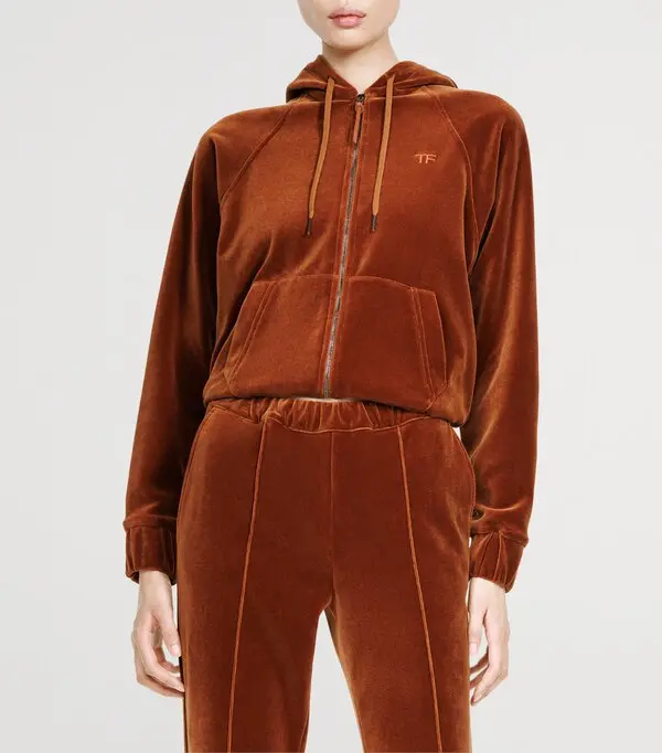 TOM FORD Velour Zip-up Hoodie