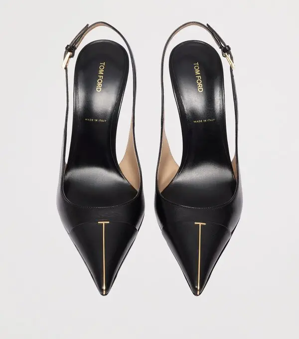 TOM FORD Leather T Slingback Pumps