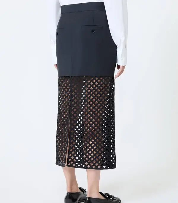 Max Mara Woven Midi Skirt