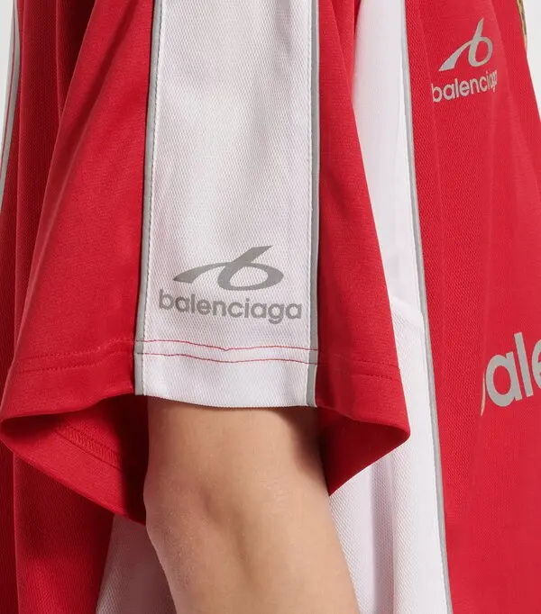 Balenciaga Contrast Panel Sports T-shirt - Red