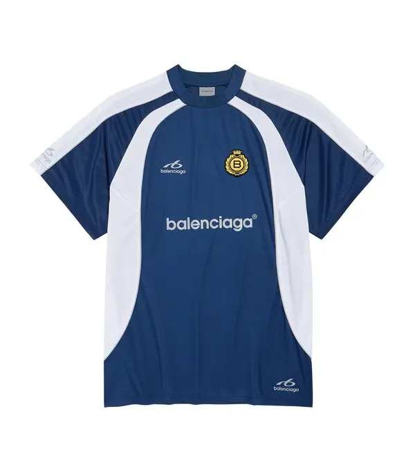 Balenciaga Contrast Sports T-shirt - Navy