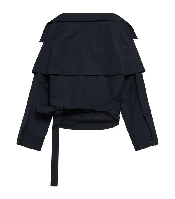 Balenciaga Cotton Off-the-shoulder Asymmetric Shirt