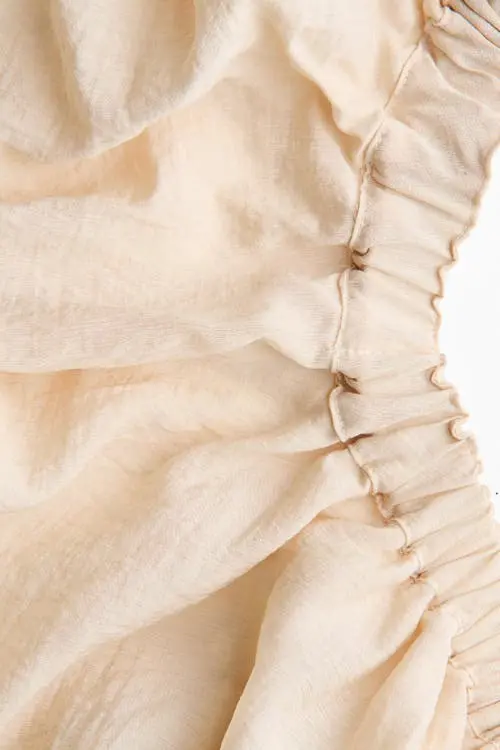 H&m Open-back Maxi Dress With Side Cut-outs - Light Beige