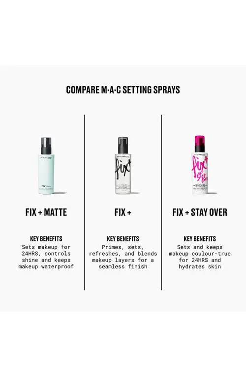 MAC COSMETICS Fix+ Matte 24hr Alcohol-free Setting Spray