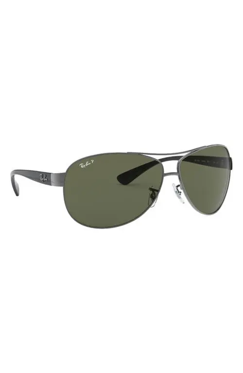 Ray-ban 67mm Oversize Polarized Aviator Sunglasses