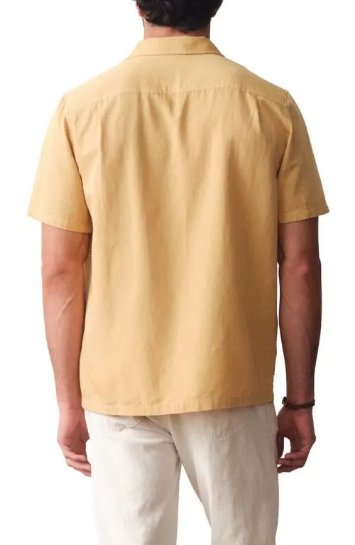 Marine Layer Embroidered Cotton & Linen Resort Shirt