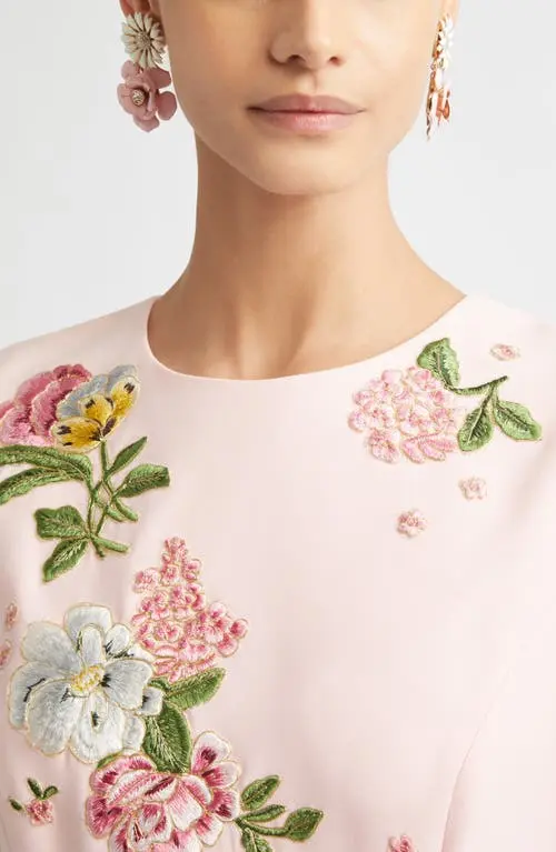 Carolina Herrera Double Flower Drop Earrings