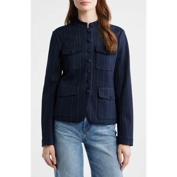 Rag & Bone Marlowe Ponte Knit Blazer - Navy Multi