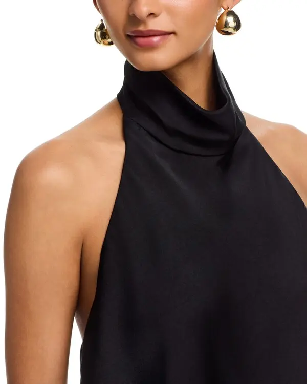 Bardot Sandri Satin High Neck Top