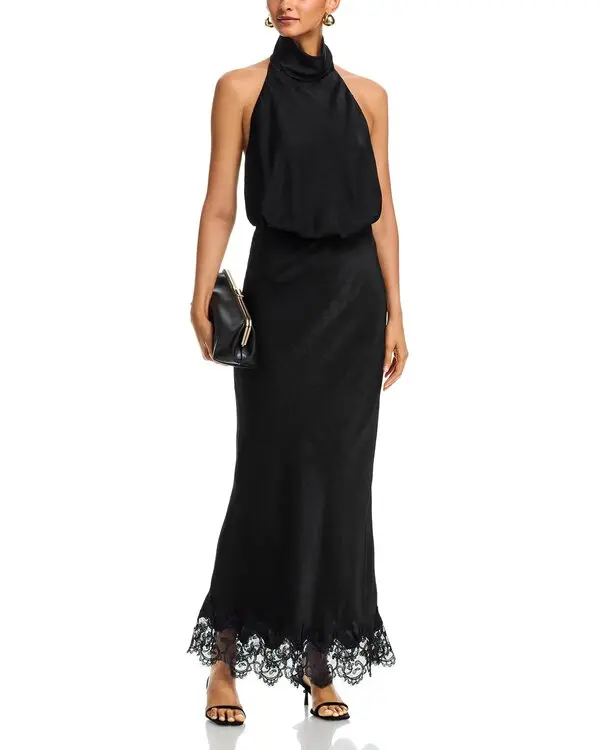 Bardot Elisan Lace Satin Maxi Skirt