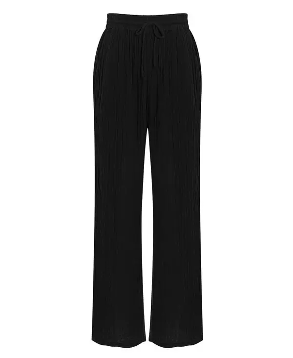 MIMI FLAMINGO Bliss Gauze Vista Pant - Black