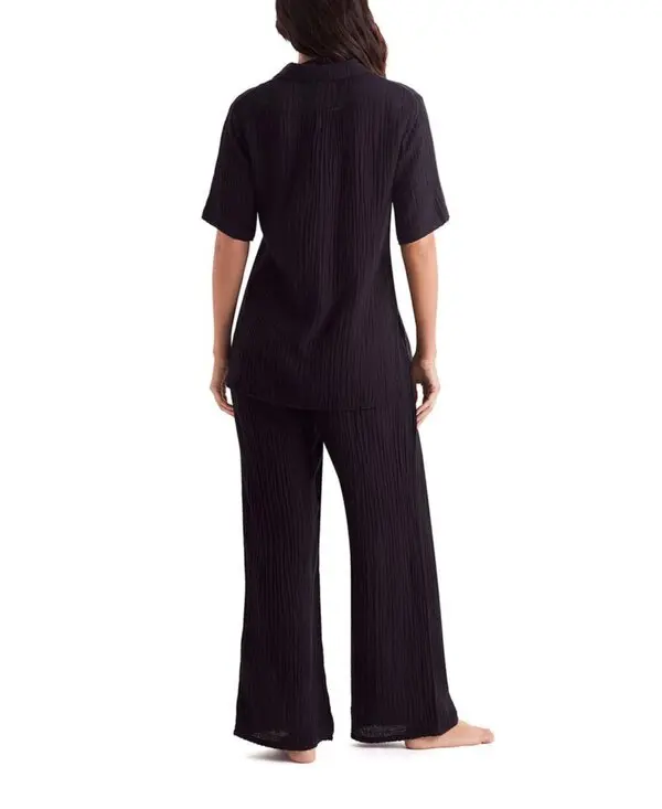 MIMI FLAMINGO Bliss Gauze Vista Shirt - Black