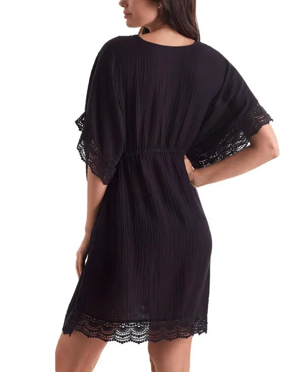 MIMI FLAMINGO Bliss Gauze Horizon Tunic - Black