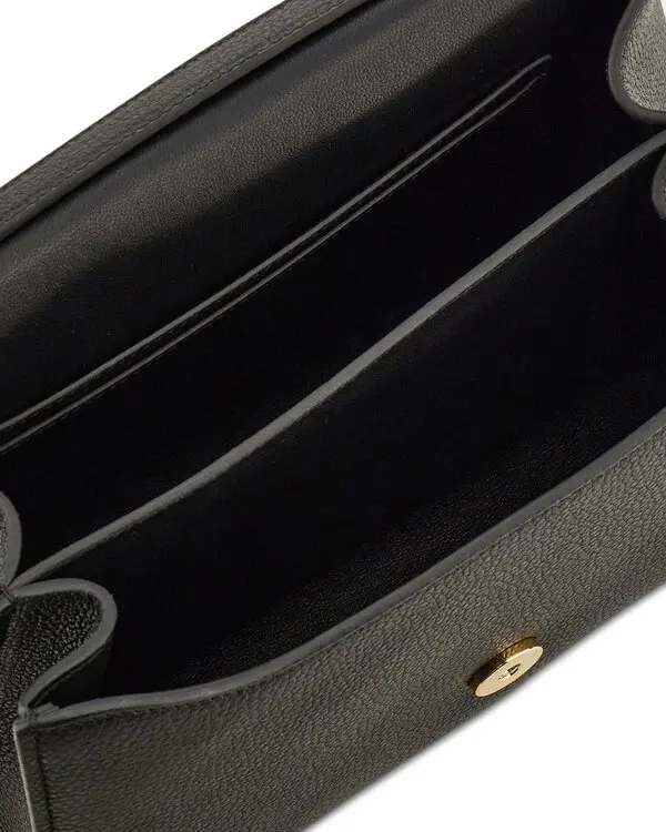 FERRAGAMO Double Gancino Small Leather Top Handle Bag