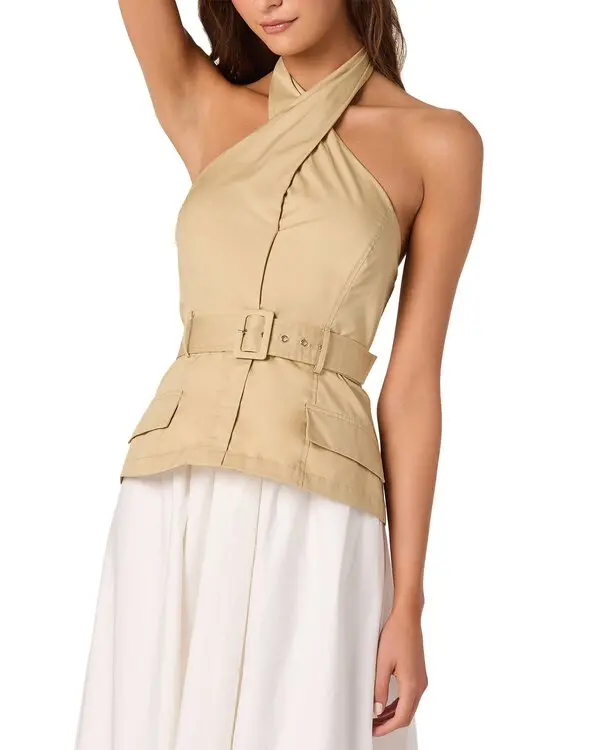 Astr The Label Faux Two Piece Halter Midi Dress