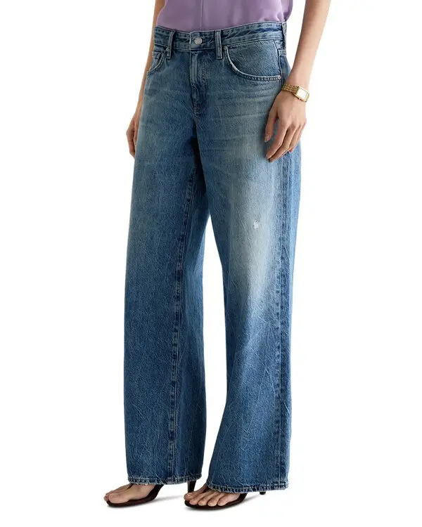 Ag Low Rise Wide Leg Jeans