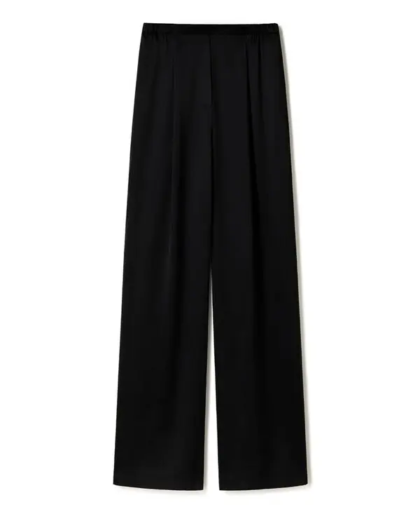 Lilysilk Double Faced Silk Charmeuse Wide Leg Pants