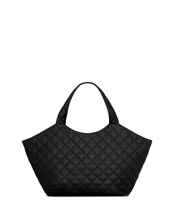 Saint Laurent Icare Quilted Leather Medium Bag - Black
