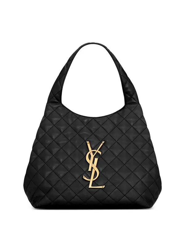 Saint Laurent Icare Quilted Leather Medium Bag - Black