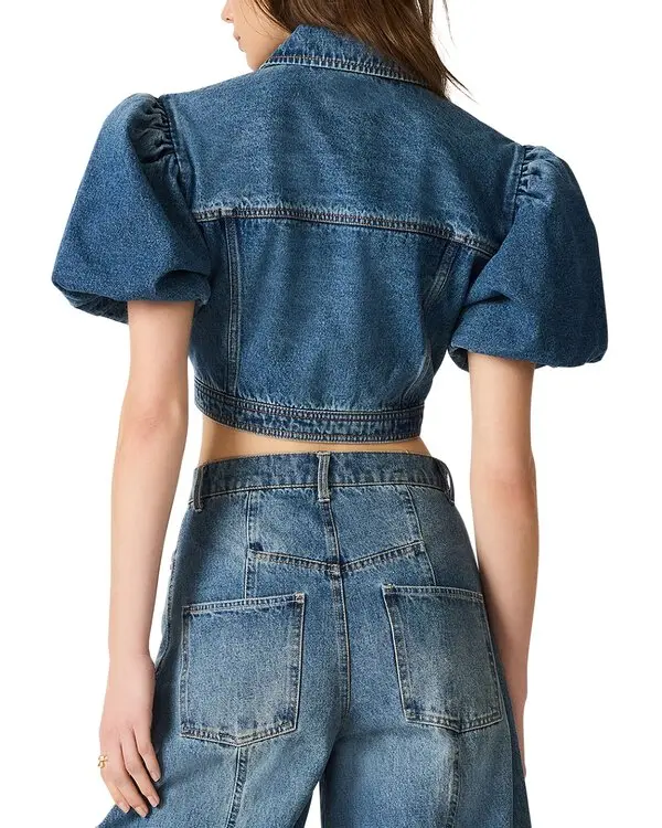 Steve Madden Marcy Puff Sleeve Denim Jacket