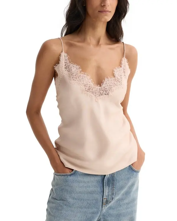 RÓHE Lace Trim Silk Camisole