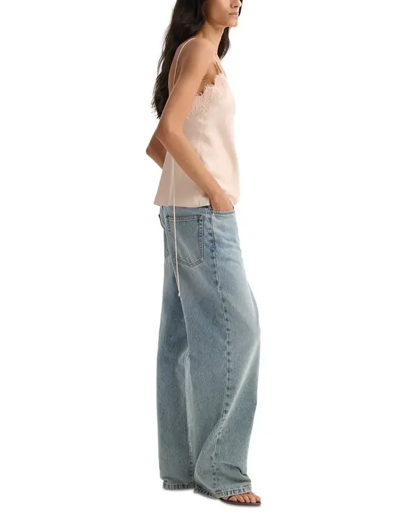 RÓHE Lace Trim Silk Camisole