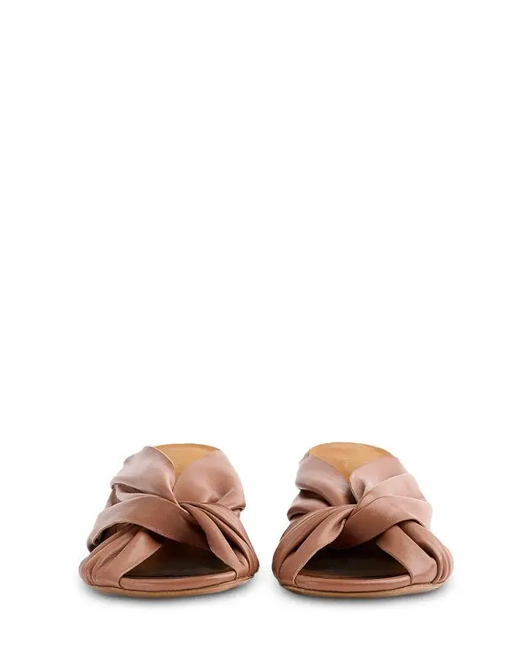 FORTE_FORTE Crossover Leather Block Heel Sandals