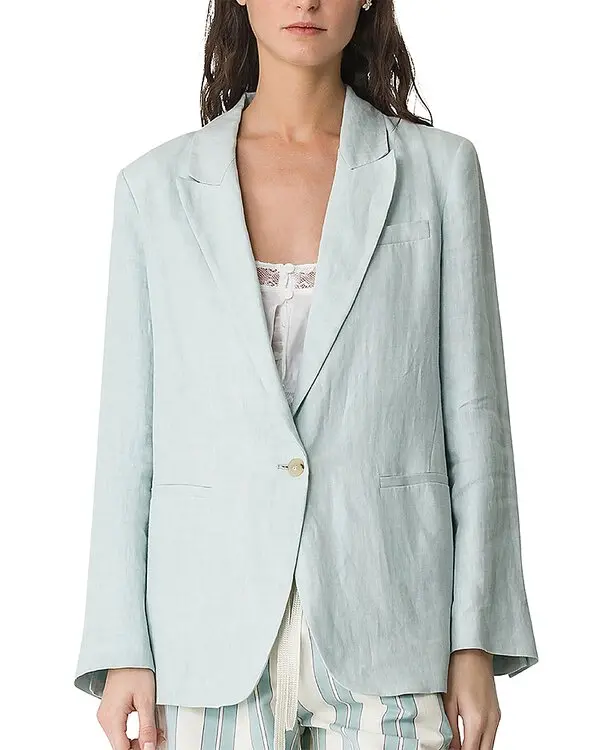 FORTE_FORTE Linen Peak Lapel Jacket