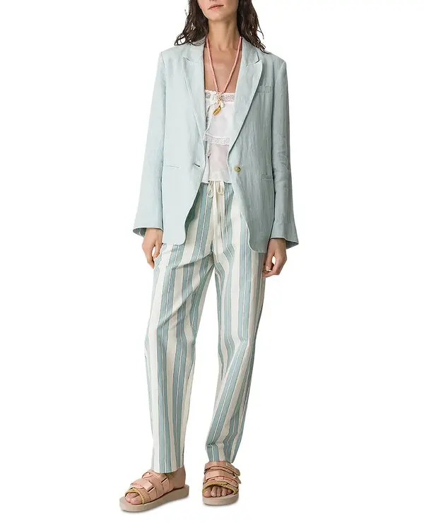 FORTE_FORTE Linen Peak Lapel Jacket