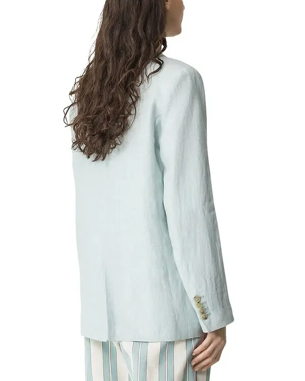 FORTE_FORTE Linen Peak Lapel Jacket