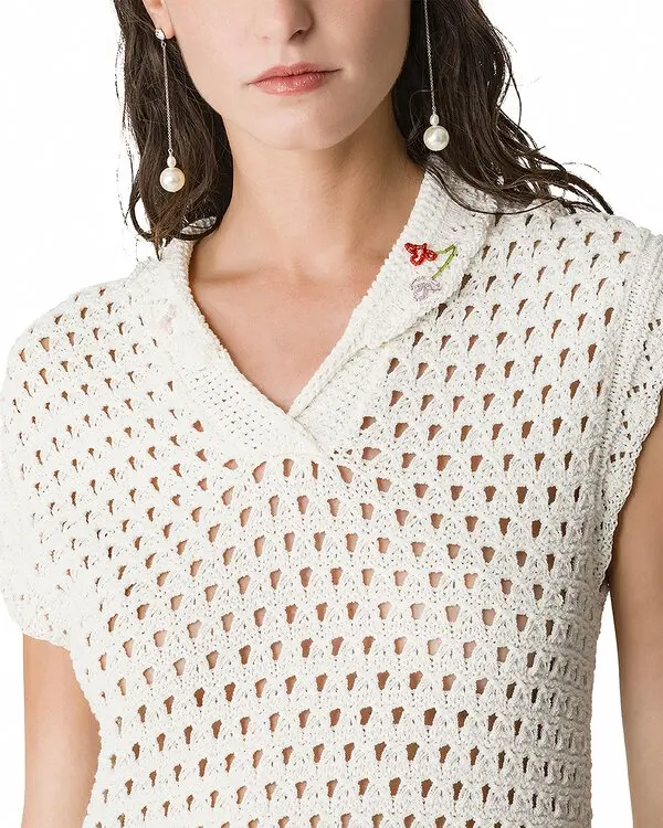 FORTE_FORTE Openwork Top
