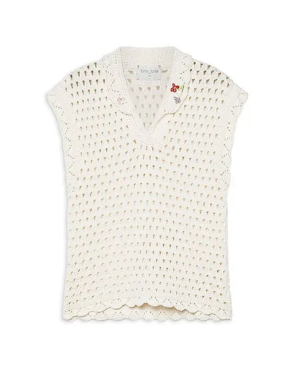 FORTE_FORTE Openwork Top