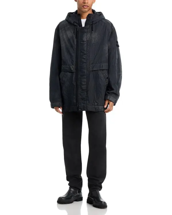 Stone Island Capospalla Hand Sprayed Hooded Parka Jacket