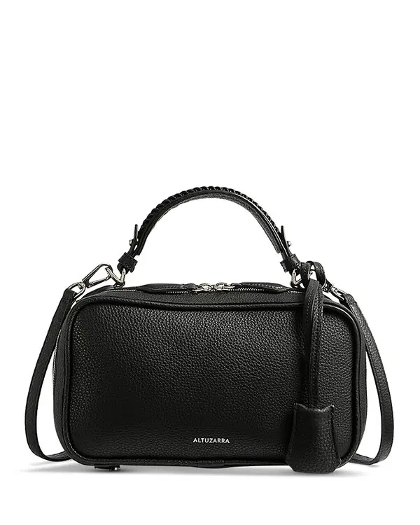 Altuzarra Tack Trunk Leather Top Handle Bag - Black