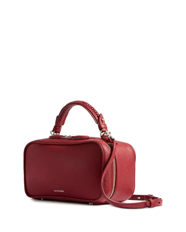 Altuzarra Tack Trunk Leather Top Handle Bag - Deep Cherry