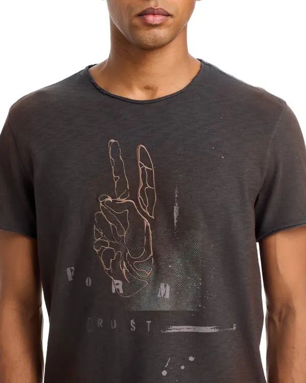 John Varvatos Form Raw Edge Graphic T-shirt