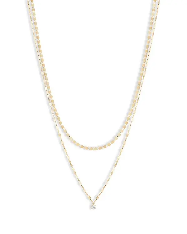 Lana Jewelry 14k Yellow Diamond Solitaire Layered Necklace, 15 - Gold