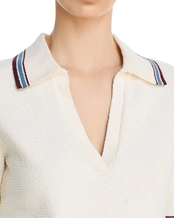 Veronica Beard Quinelle Knit Polo Top